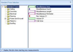 Trace Tree Window - eTakeoff